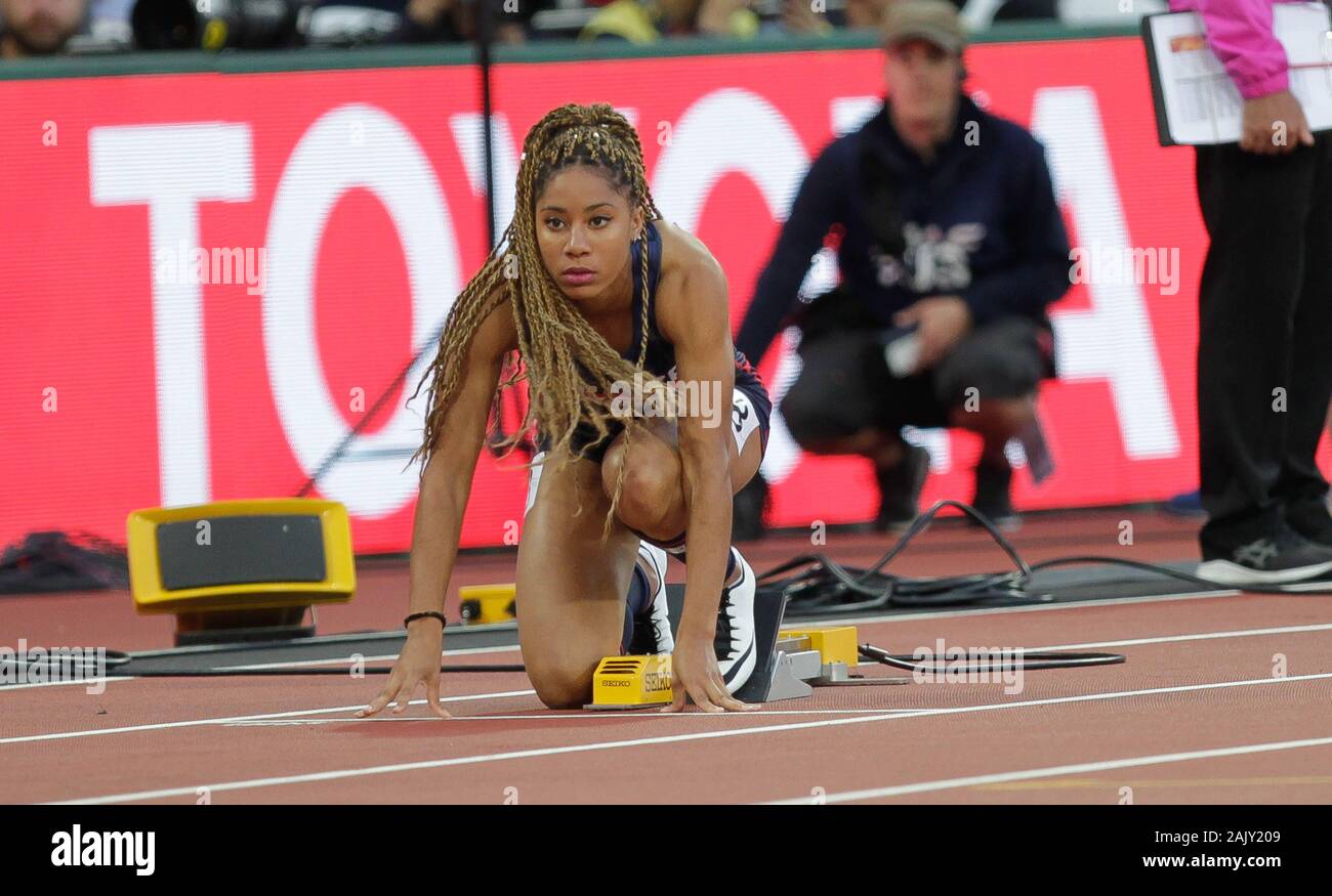 Estelle Raffai (French) during the 5nd Heats of the 200 m Women of the ...