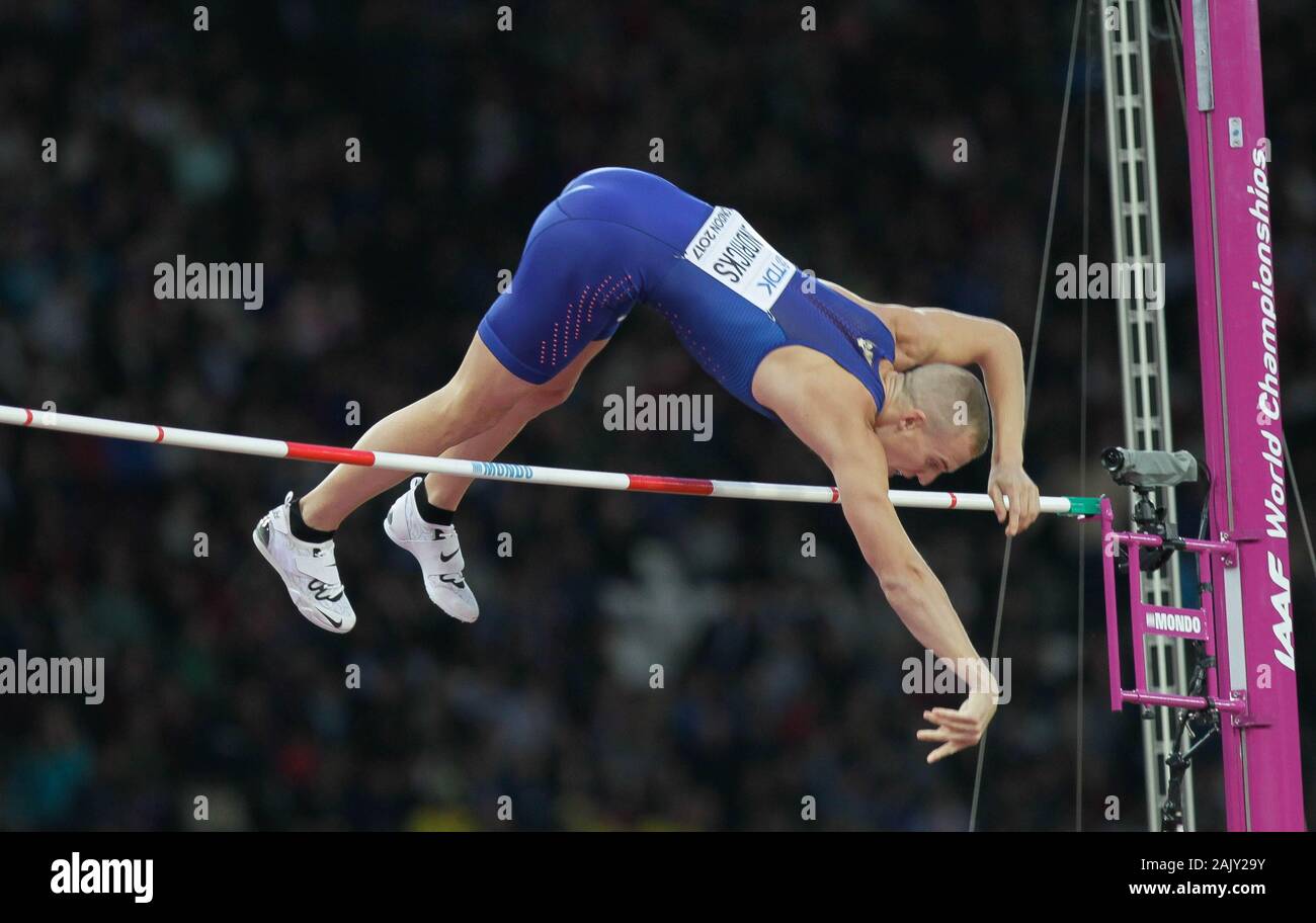 Sam Kendricks (USA) during the Final Pole Vault Men of the IAAF World ...