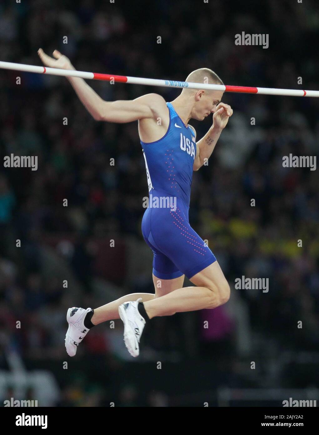 Sam Kendricks (USA) during the Final Pole Vault Men of the IAAF World ...