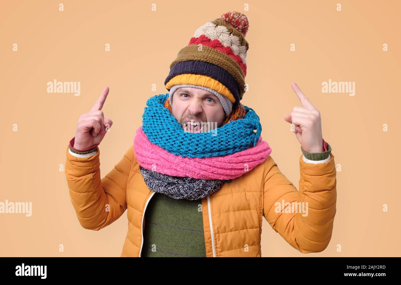 Strict mature man showing index hi-res stock photography and images - Alamy