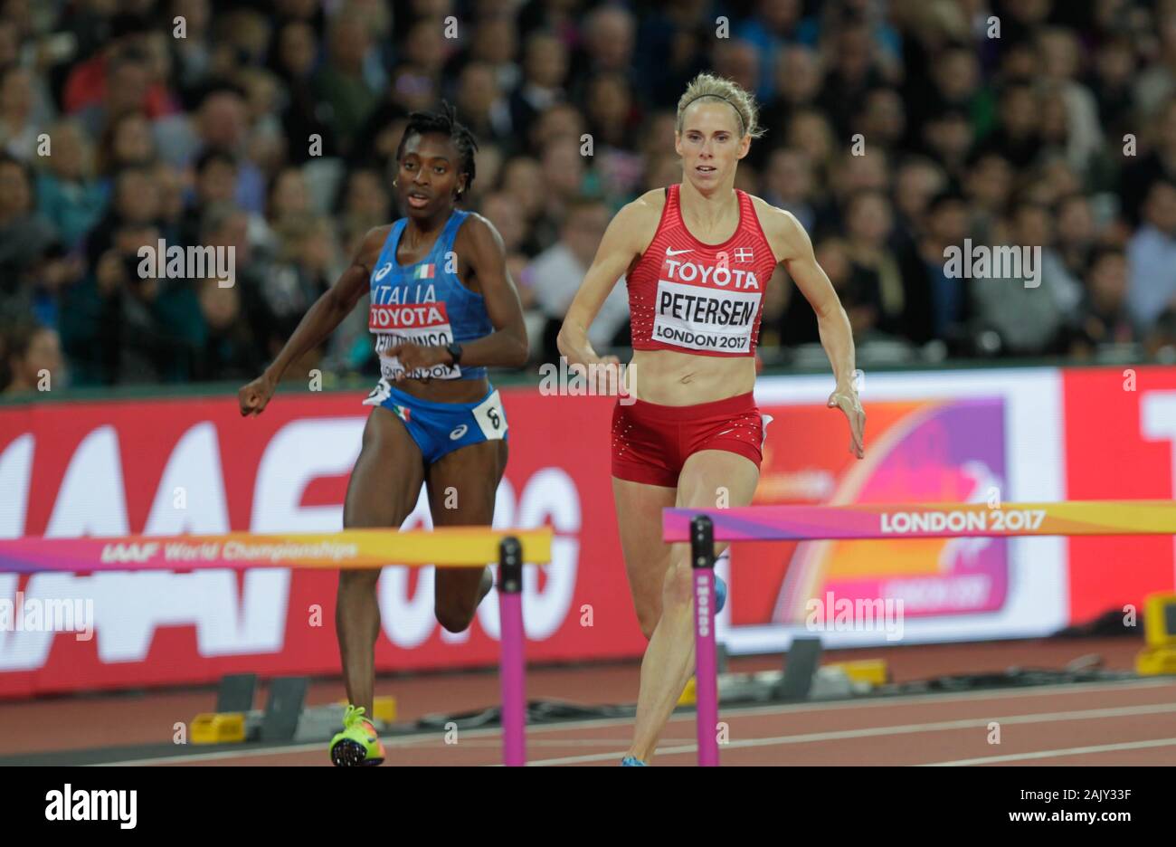 Ayomide Folorunso (Italia) and Sara Slott Petersen (Danoise) during the ...
