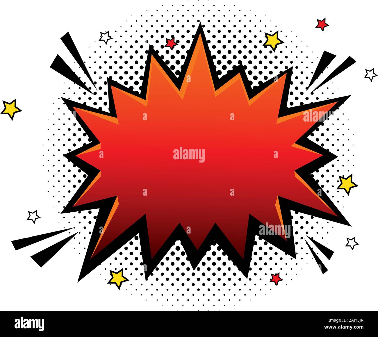 explosion red color pop art style icon Stock Vector Image & Art - Alamy