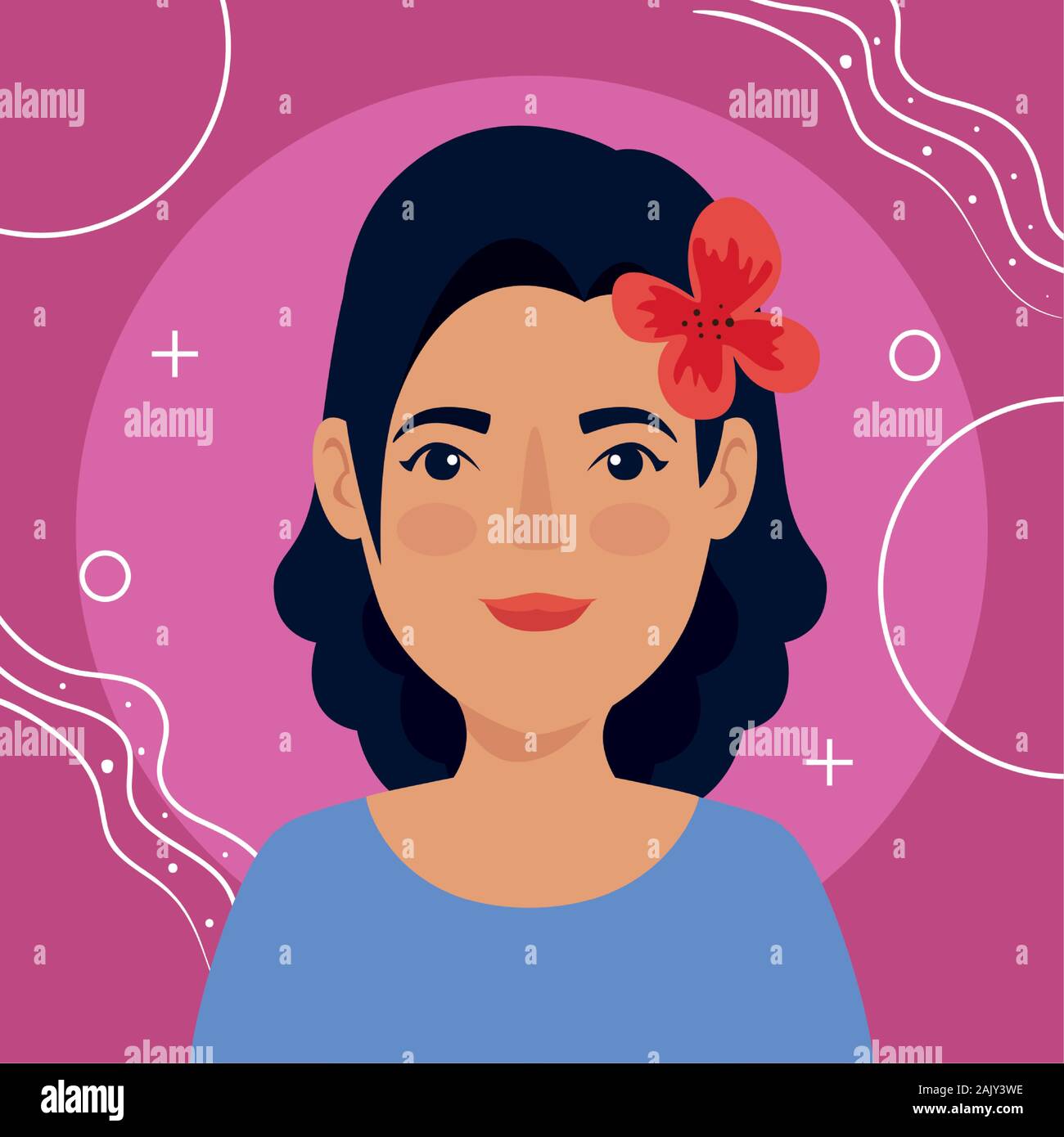 beautiful woman avatar character icon Stock Vector Image & Art - Alamy