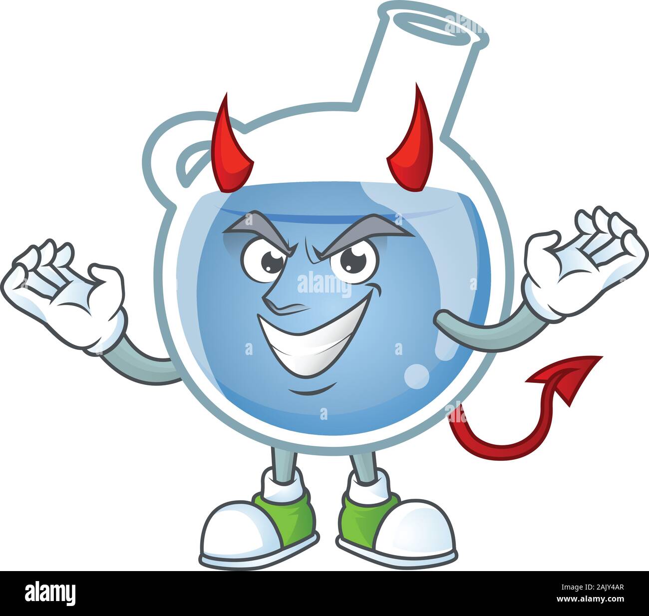 Devil blue potion Cartoon character design style Stock Vector Image ...