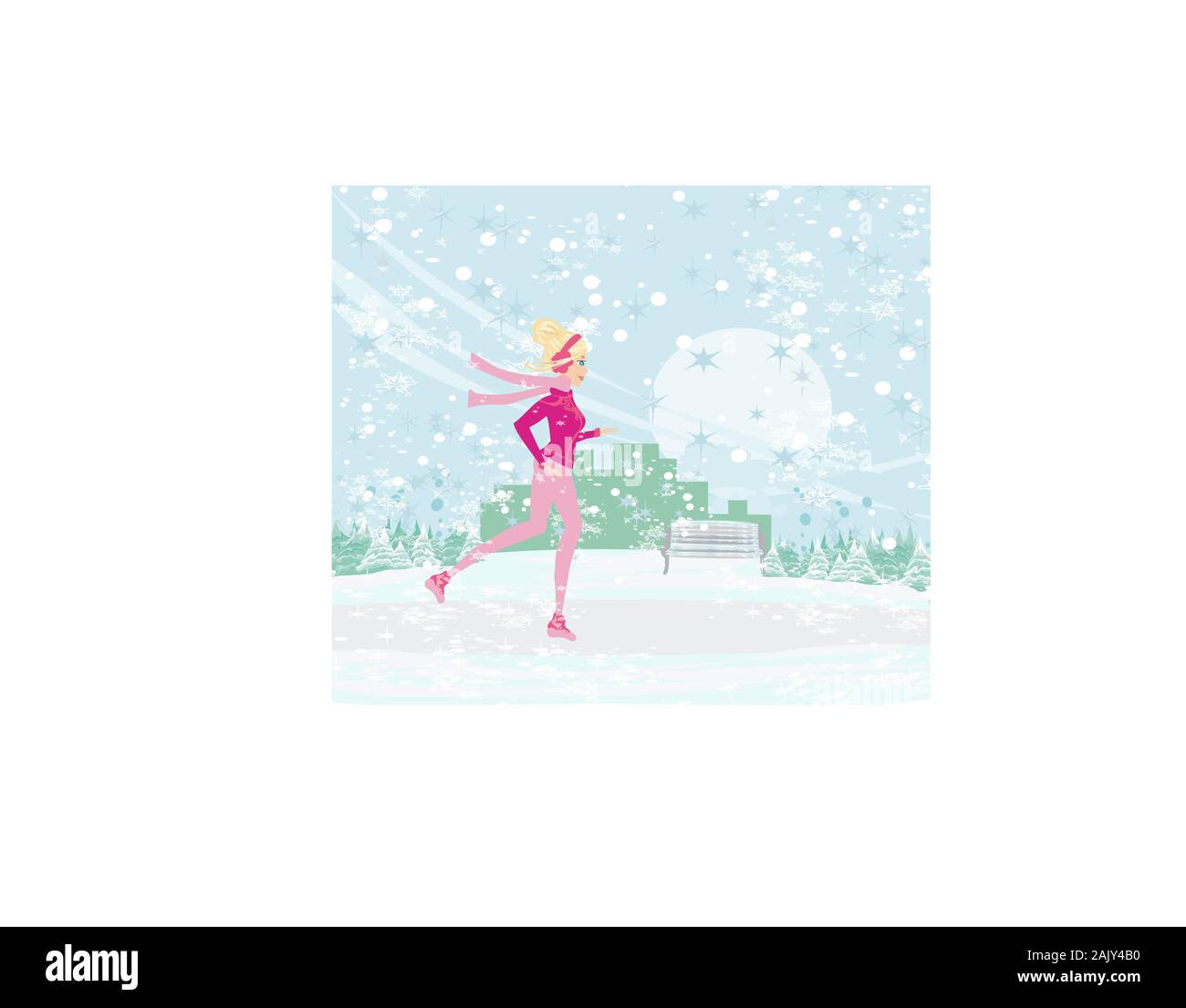 Slim blonde girl Stock Vector Images - Alamy