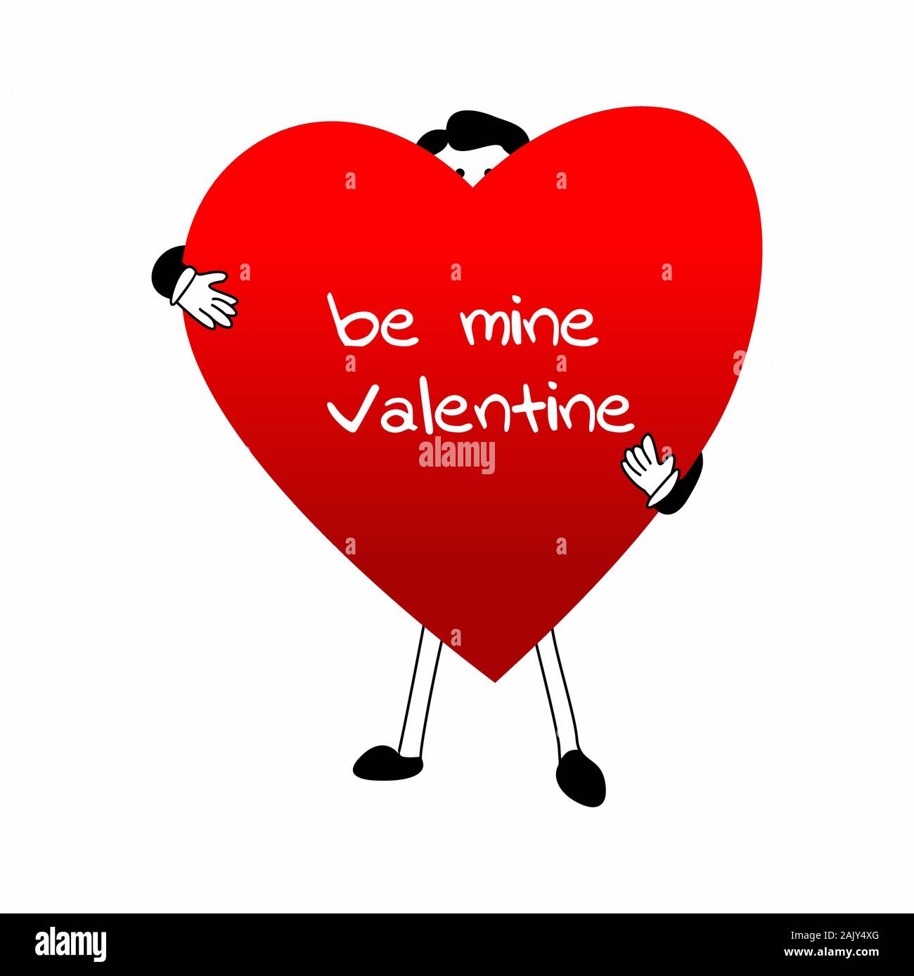 Be mine Valentine Vector Illustration Stock Vector Image & Art - Alamy