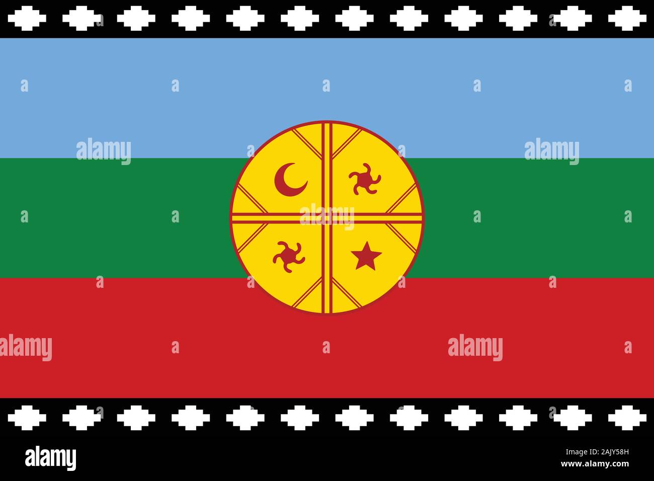 Flag of Mapuche in proportions and colors vector Stock Vector Image ...