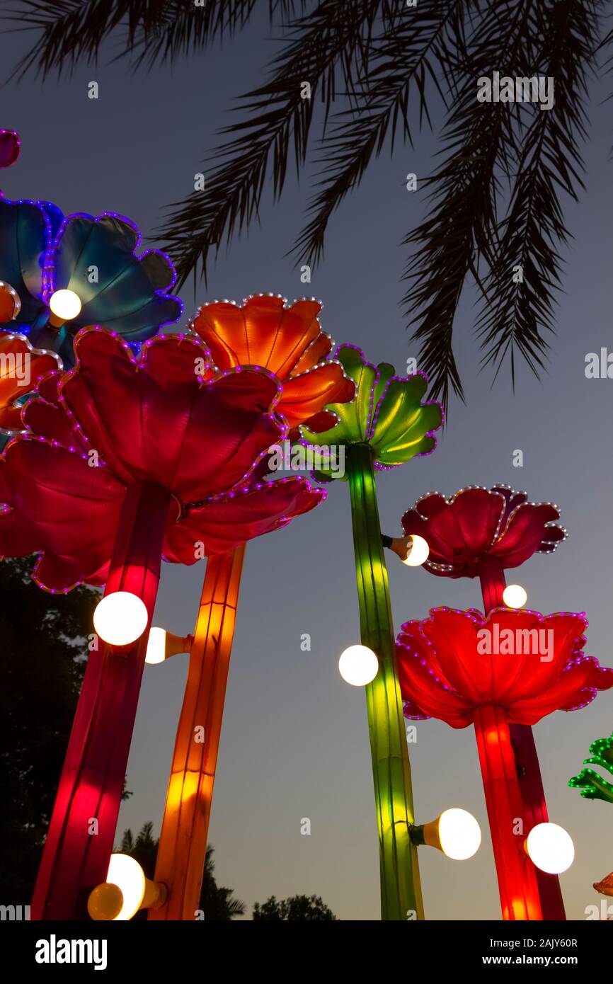 Dubai garden glow park 2018 hi-res stock photography and images - Alamy