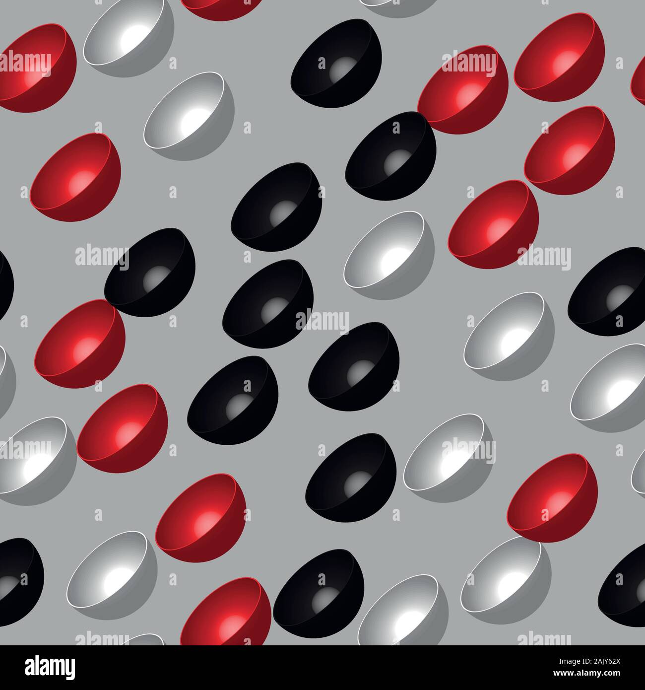 Red White Black Hemispheres Seamless Pattern Stock Vector Image & Art ...