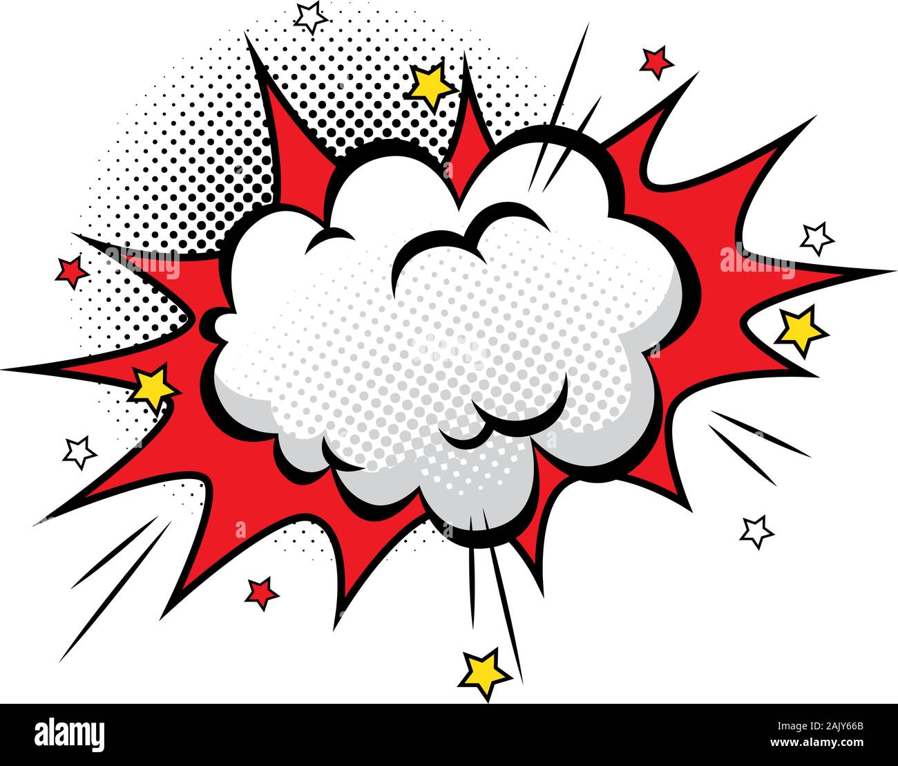cloud with stars pop art style icon Stock Vector Image & Art - Alamy