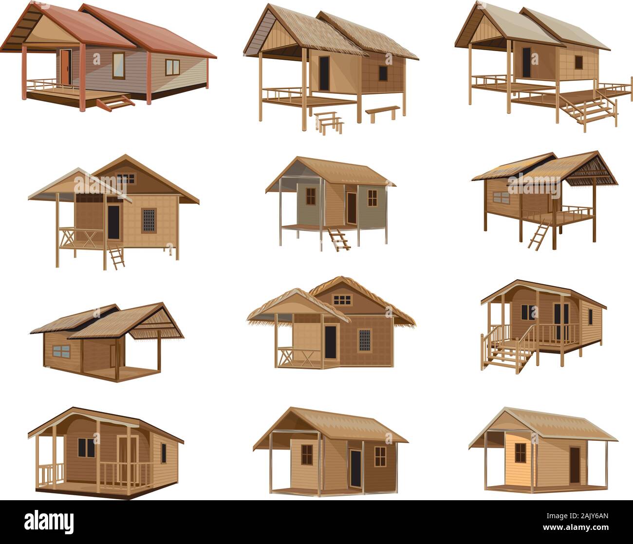 isolated straw hut vector design Stock Vector Image & Art - Alamy