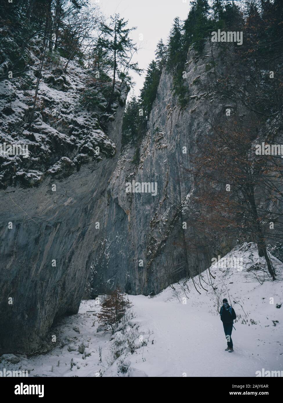 exploring in winter Stock Photo - Alamy
