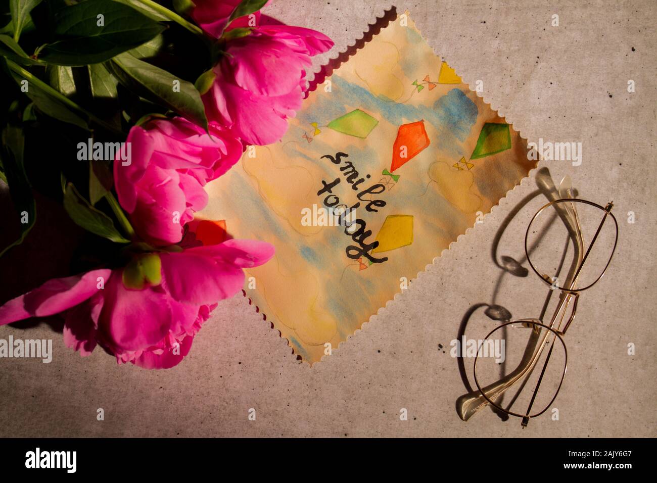 Lady greeting concept Stock Photo - Alamy