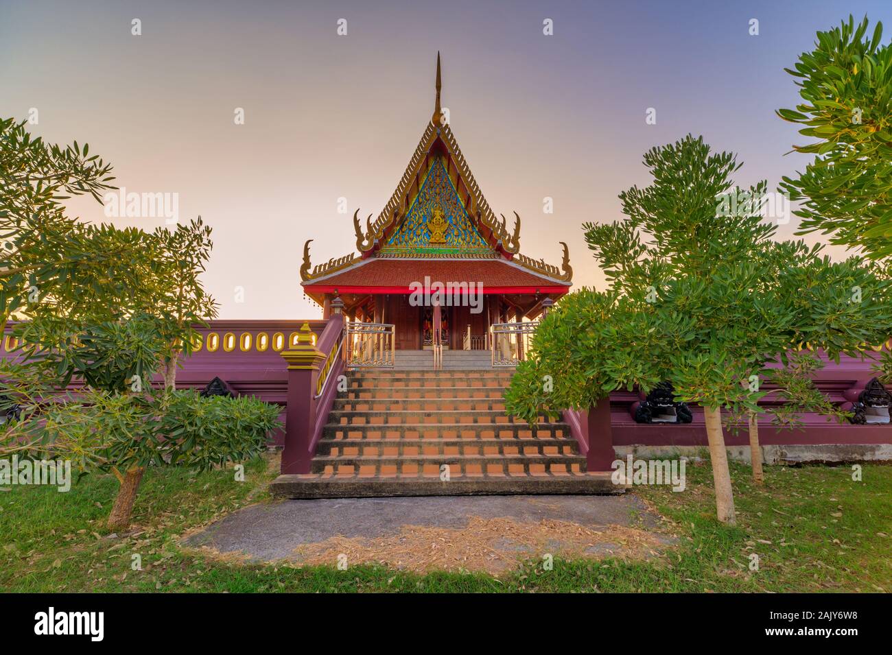 Ban Laem District, Phetchaburi / Thailand / December 30, 2019 : Wat Nok ...