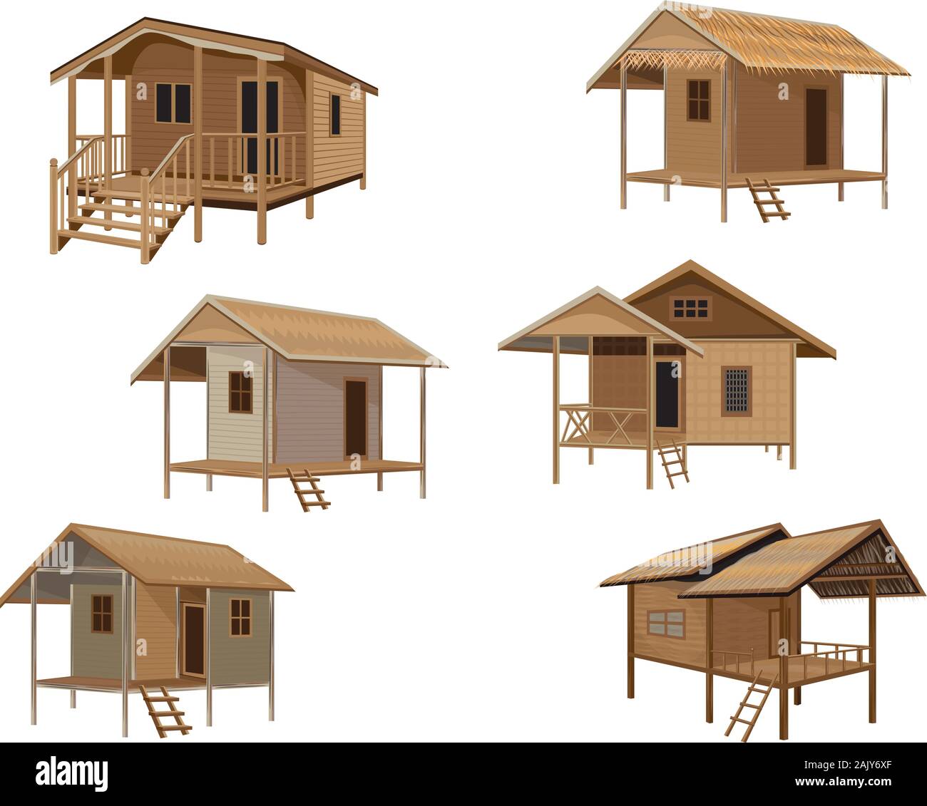 isolated straw hut vector design Stock Vector Image & Art - Alamy