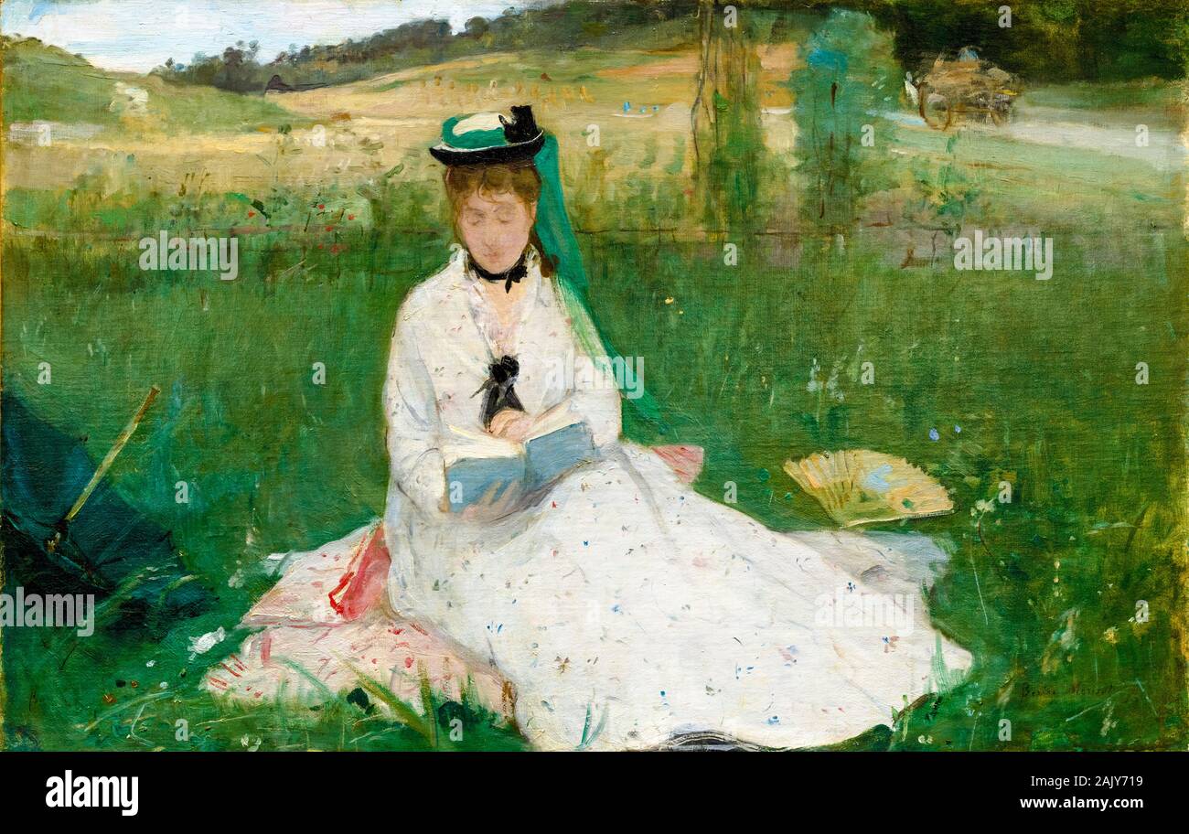 Berthe Morisot, Impressionist painting, Reading, 1873 Stock Photo - Alamy