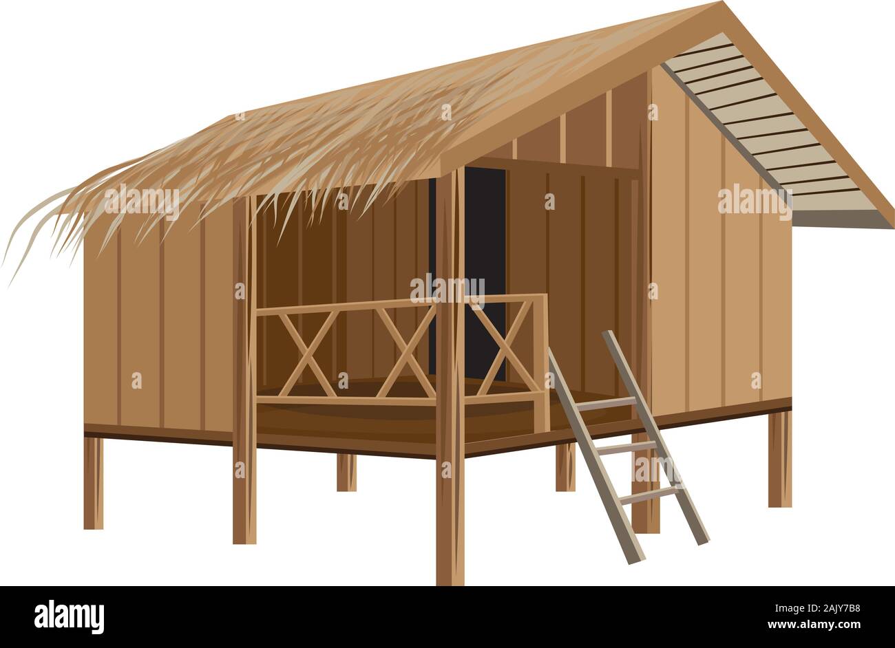 isolated straw hut vector design Stock Vector Image & Art - Alamy