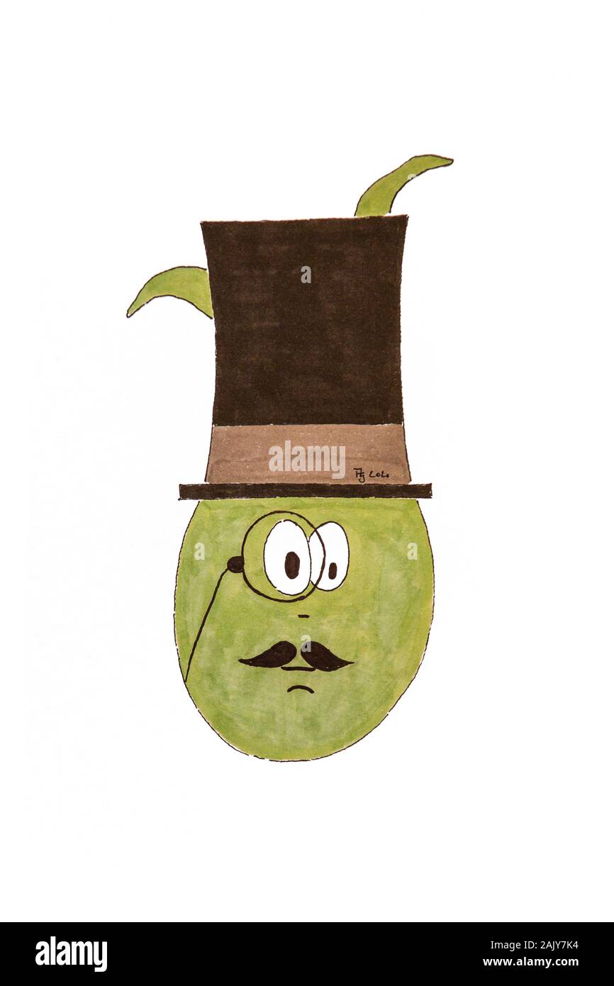 Rabbit cartoon vintage illustration Cut Out Stock Images & Pictures - Alamy