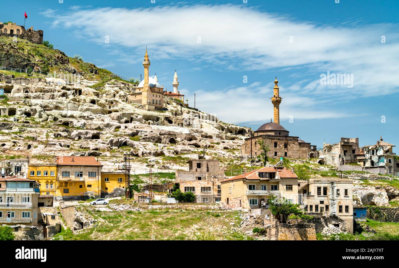 Mosques on the castle hill in Nevsehir, Turkey Stock Photo - Alamy