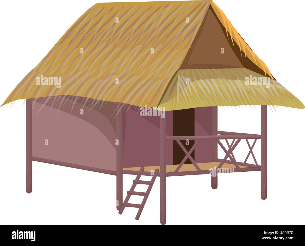 isolated straw hut vector design Stock Vector Image & Art - Alamy