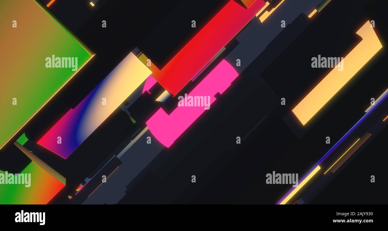 Abstract diagonal block structures background. Retro futuristic digital ...