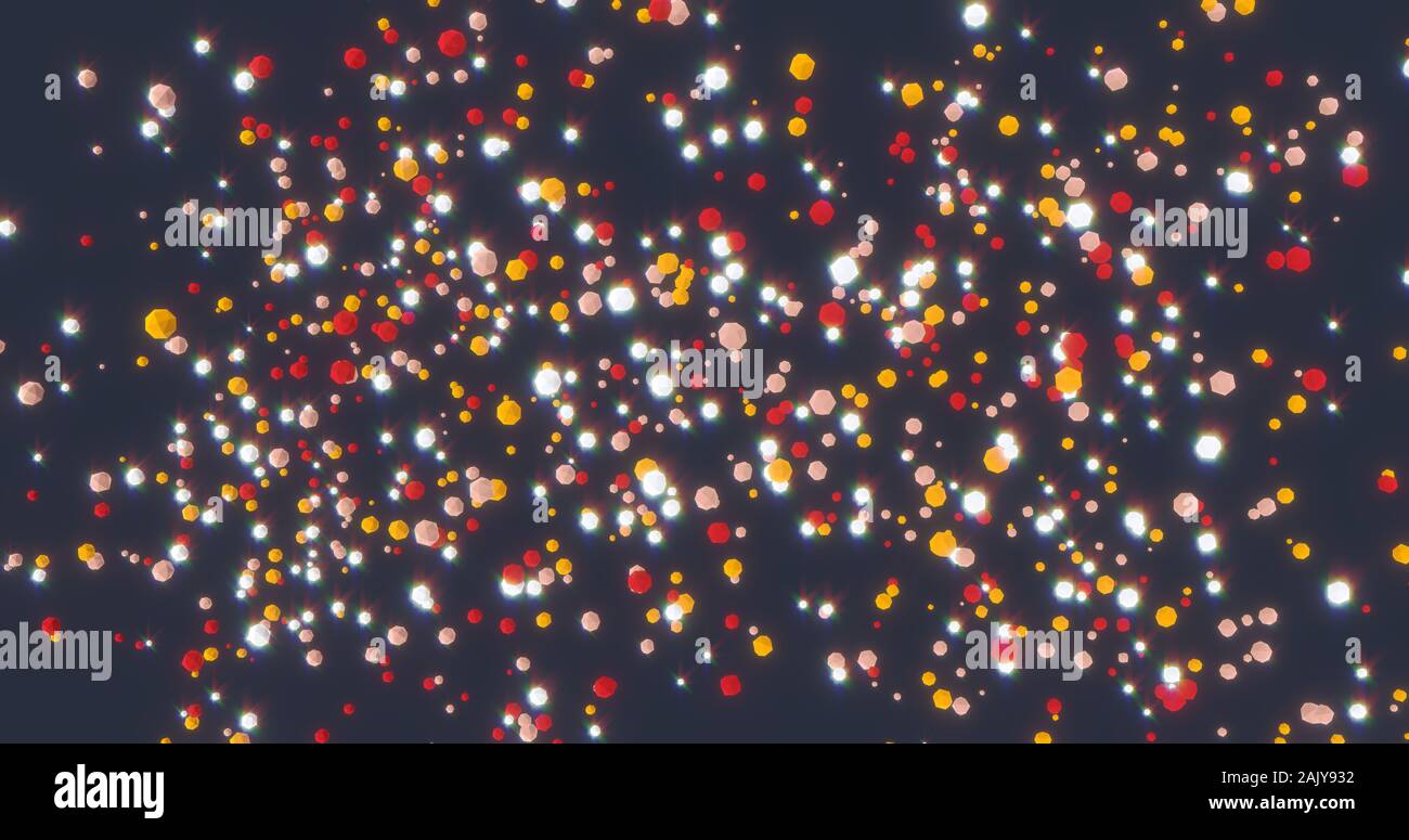 Warm colorful low poly explosion design element for holiday and party ...