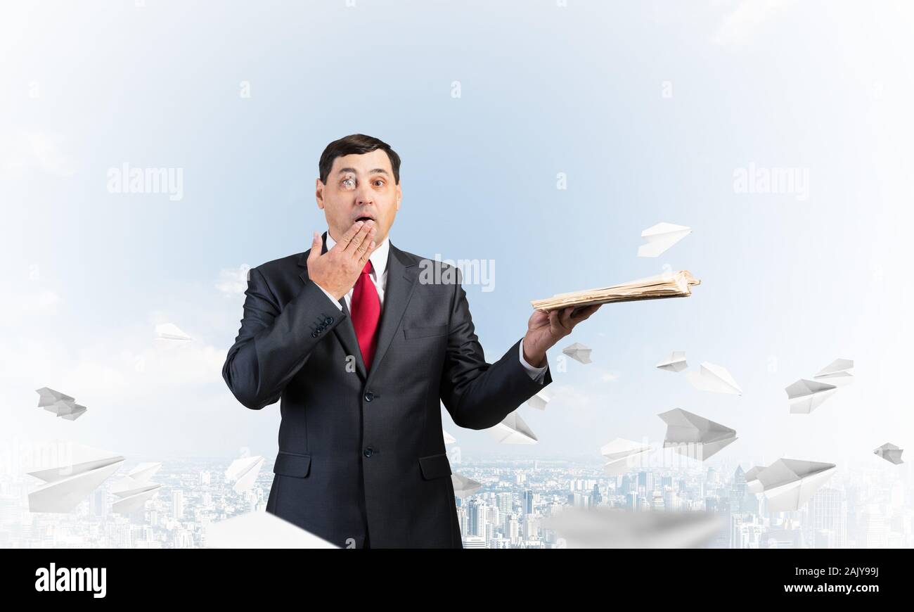 Embarrassed senior man covering hi-res stock photography and images - Alamy
