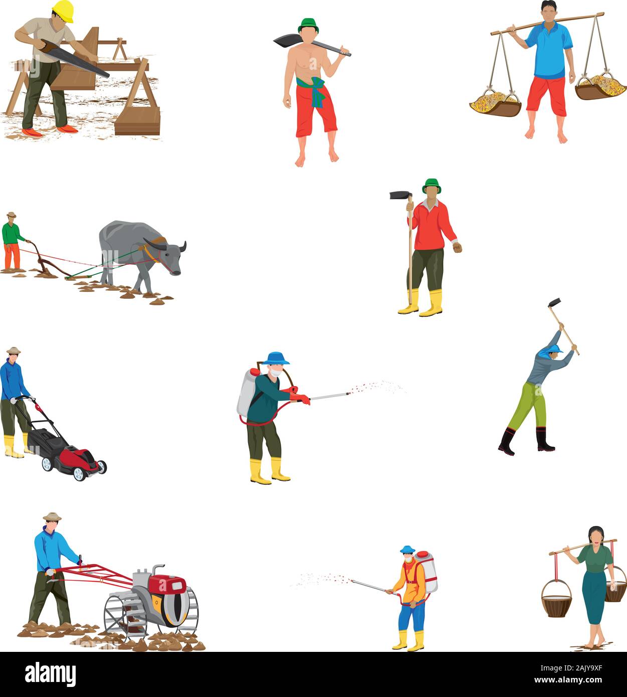 farmer cartoon shape vector design Stock Vector Image & Art - Alamy