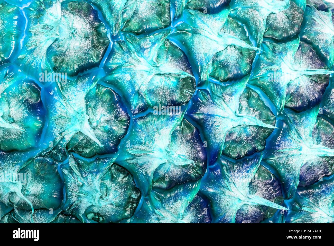Creative macro photo of pineapple fruit background texture close-up in ...