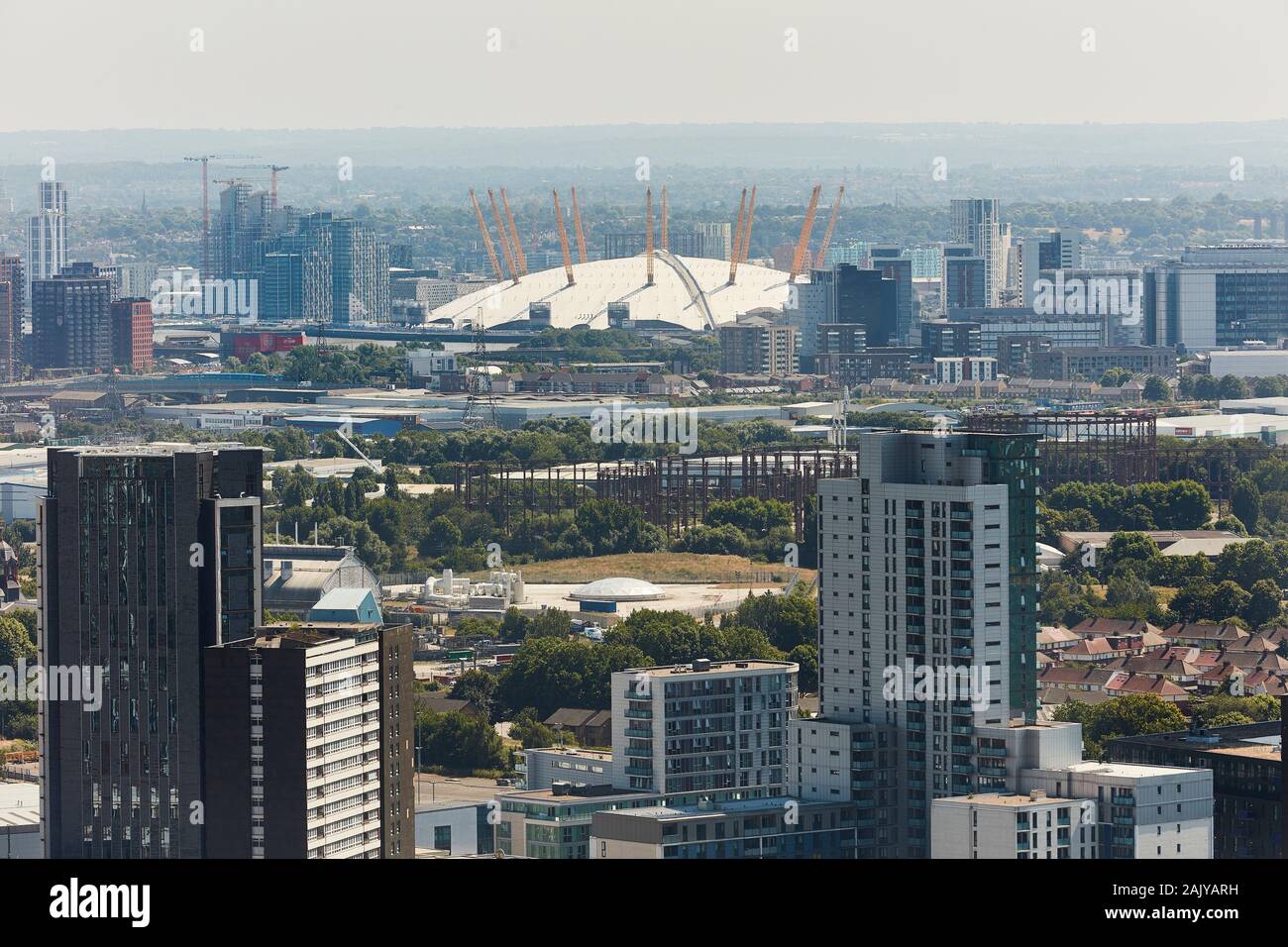 View from building the O2 and surrounds. The Stratford, London, United ...