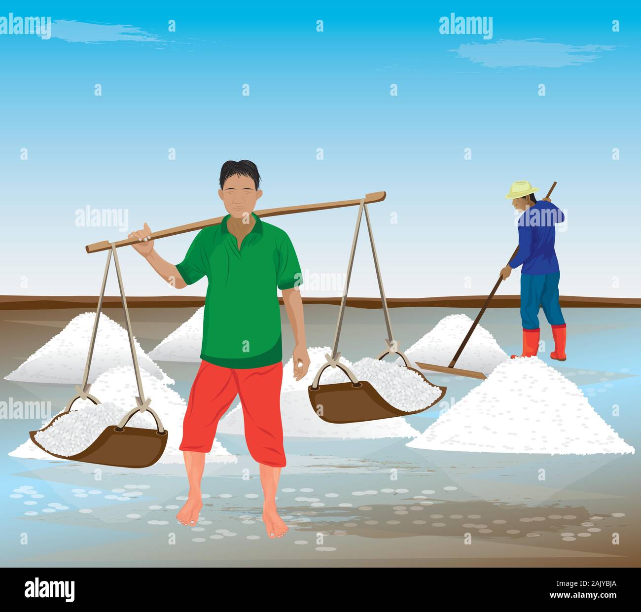 Agriculture field salt Stock Vector Images - Alamy