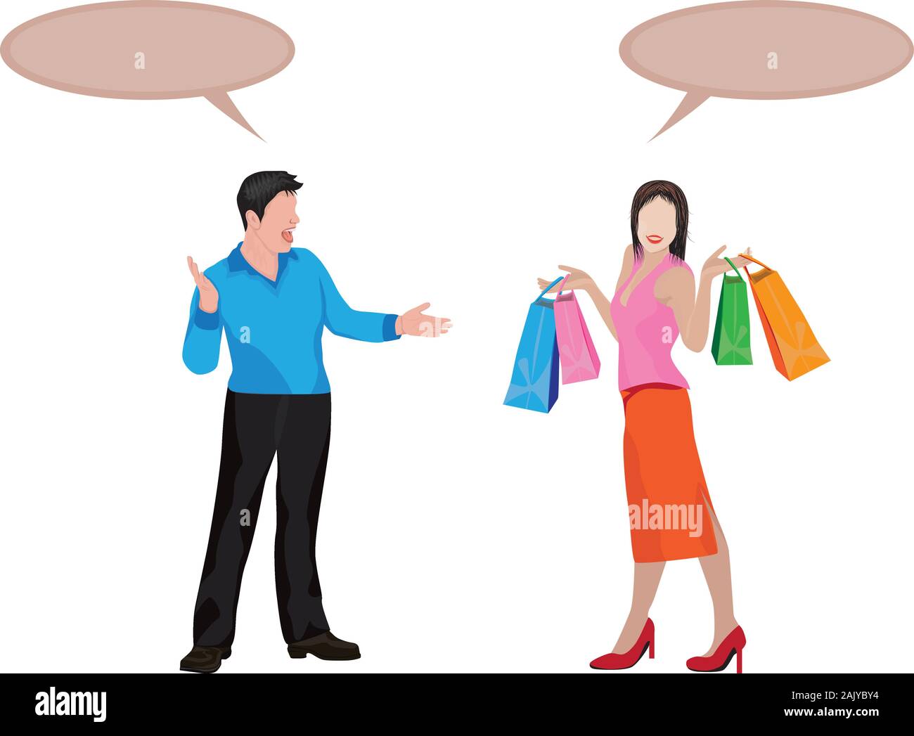 two persons talking vector design Stock Vector Image & Art - Alamy