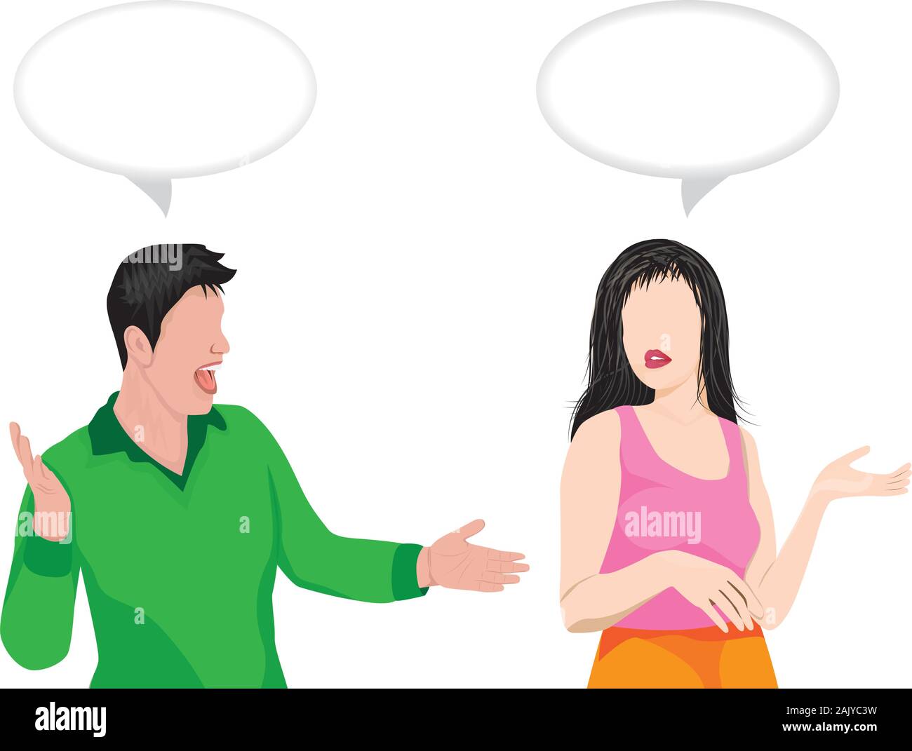 two persons talking vector design Stock Vector Image & Art - Alamy