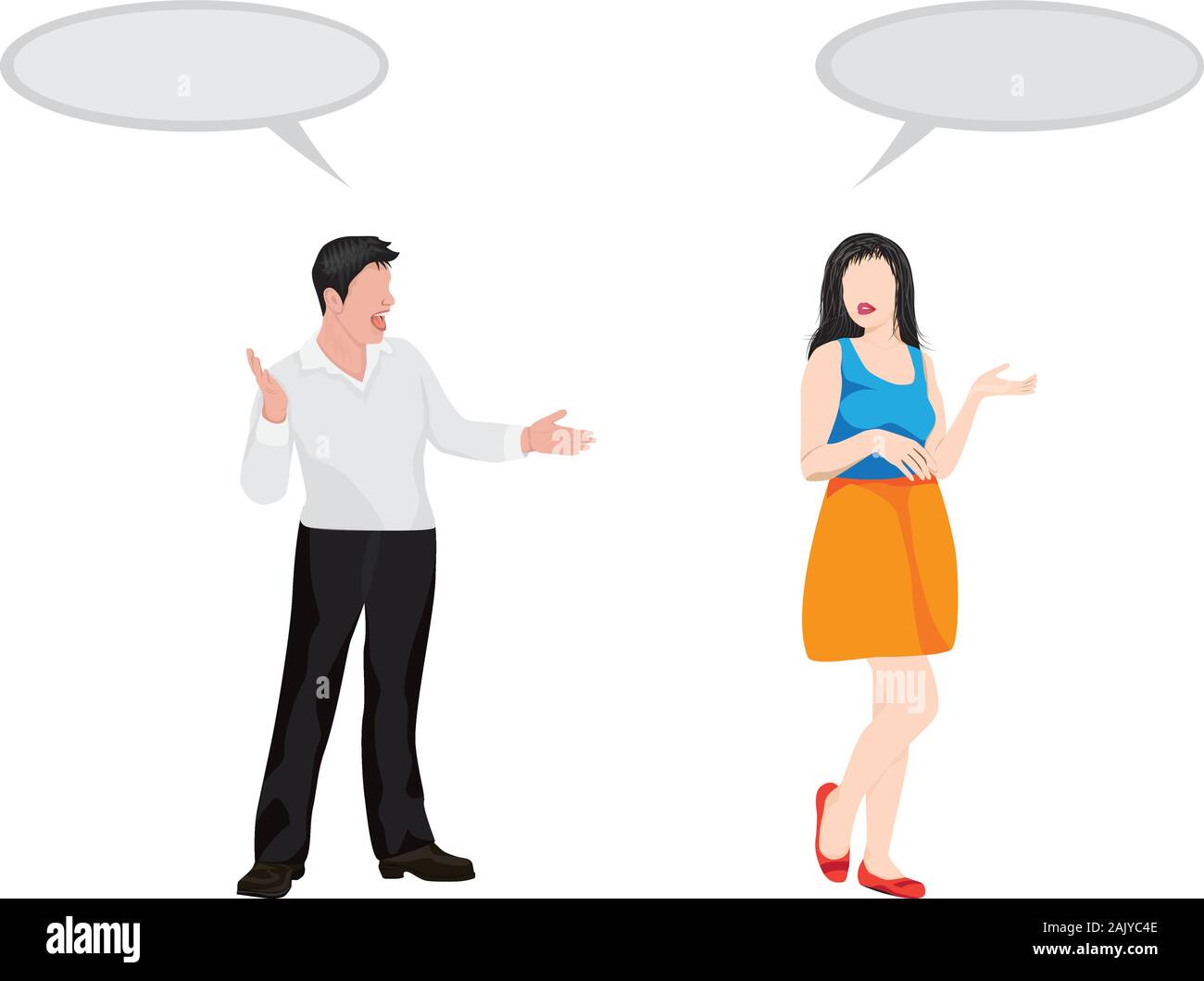 two persons talking vector design Stock Vector Image & Art - Alamy