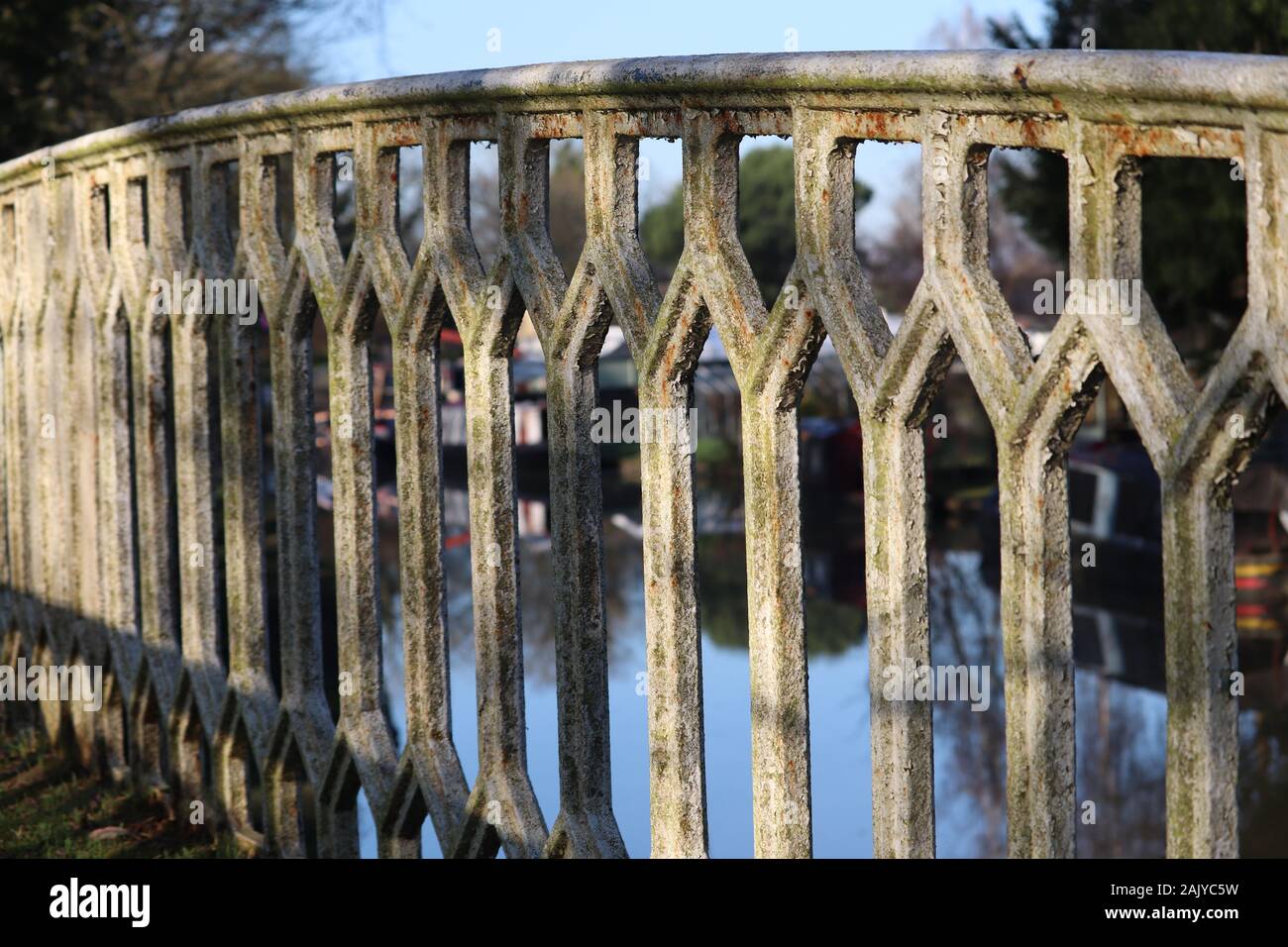 Canal bridge iron railing hi-res stock photography and images - Alamy