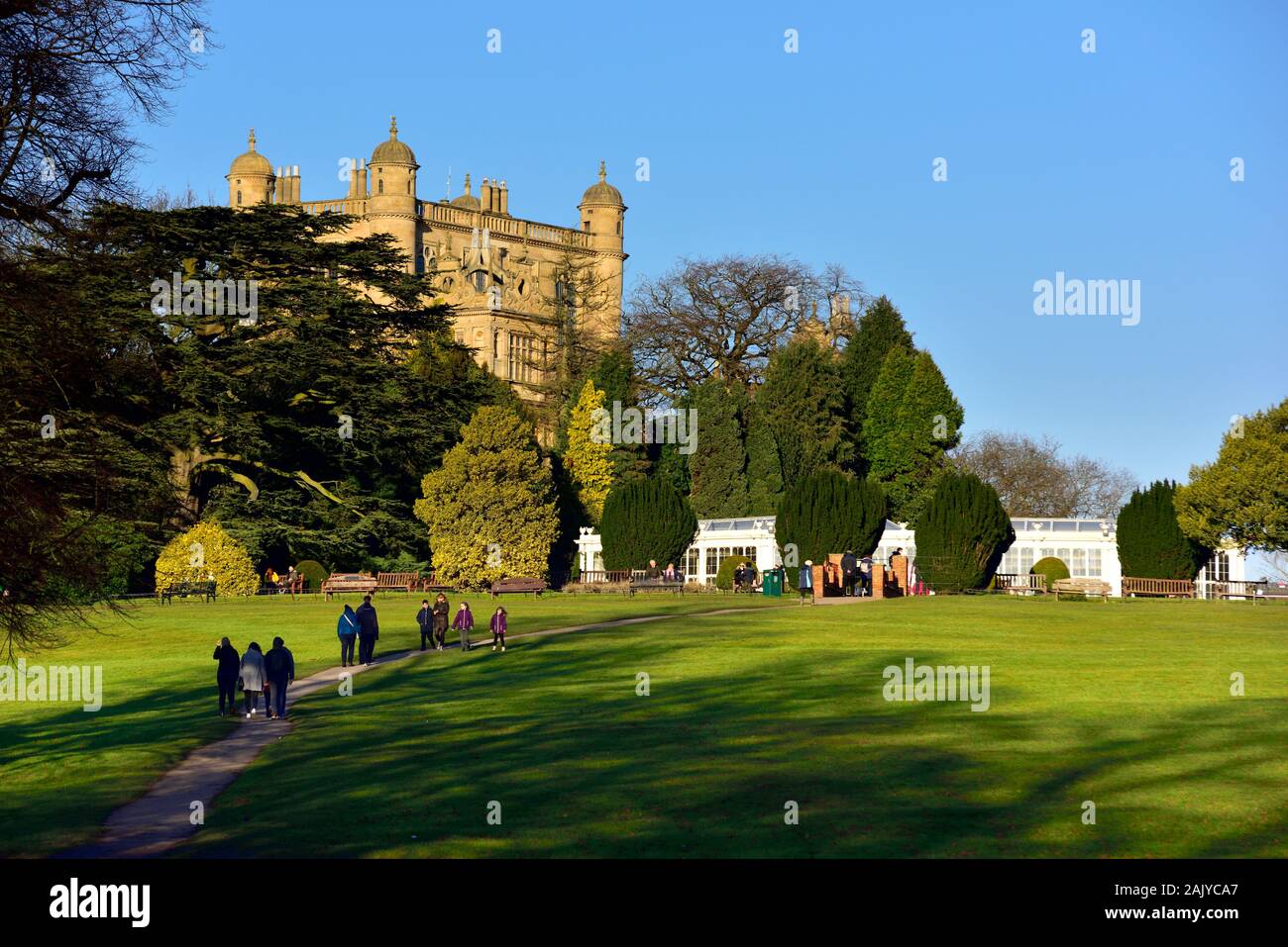 A view of Wollaton Hall in the grounds of Wollaton Park,Nottingham ...