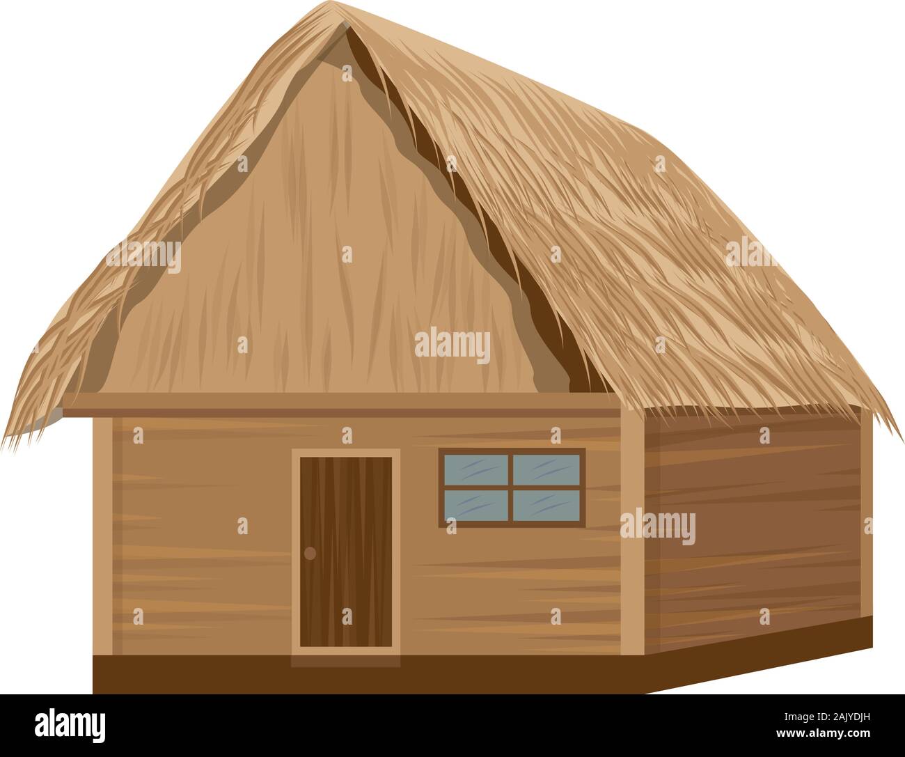 isolated straw hut on white background vector design Stock Vector Image ...