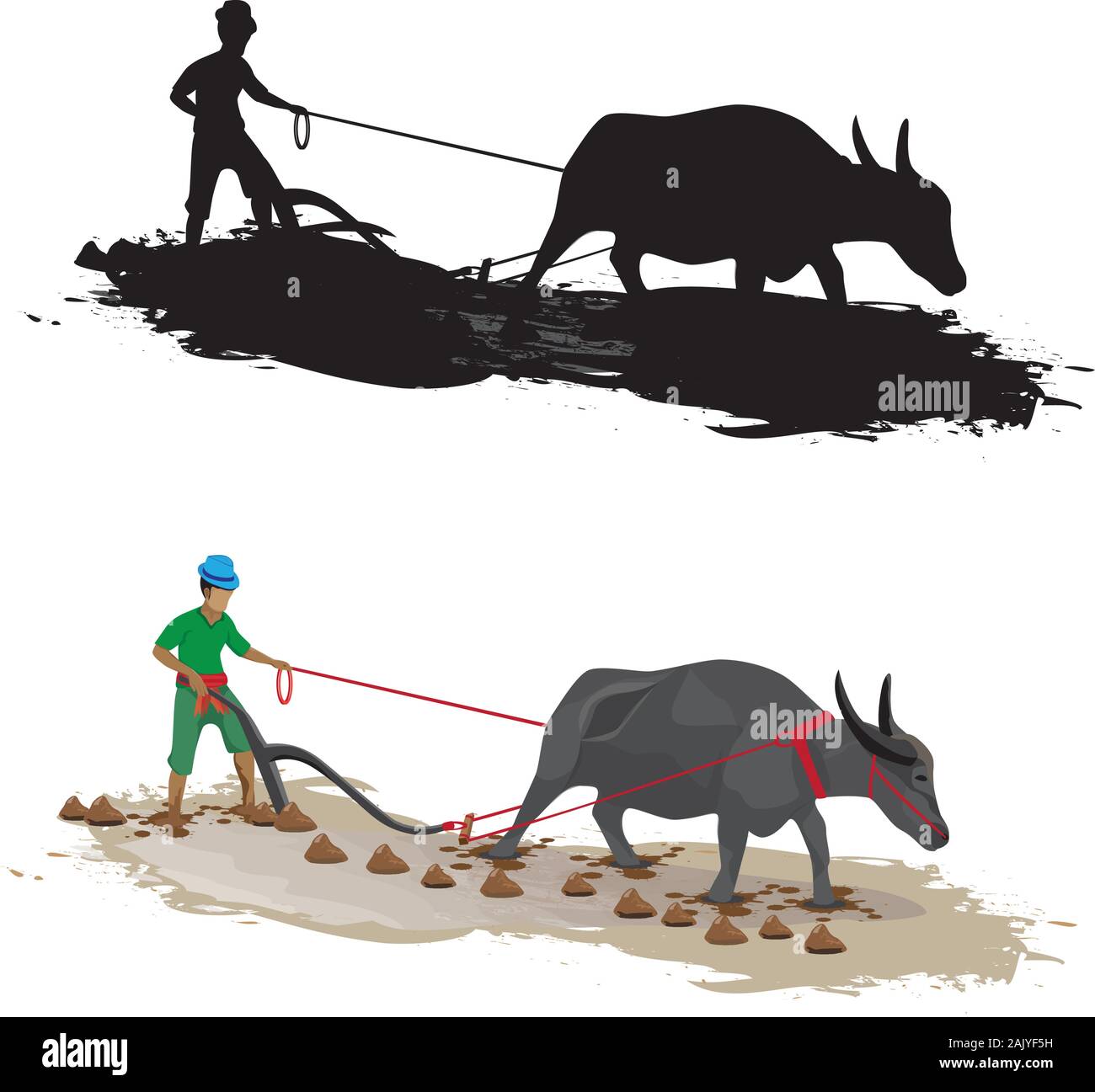 isolated farmer plow vector design Stock Vector Image & Art - Alamy