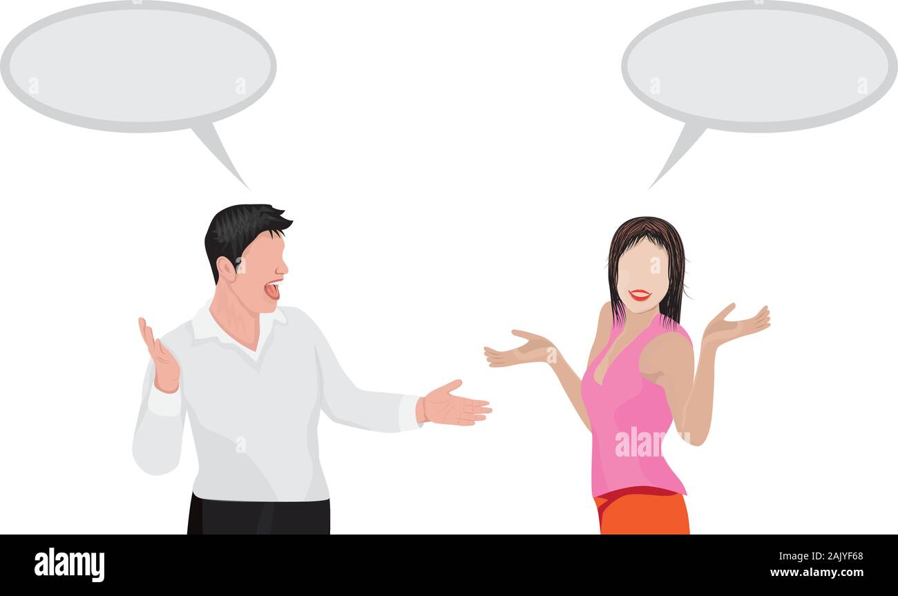 two persons talking vector design Stock Vector Image & Art - Alamy