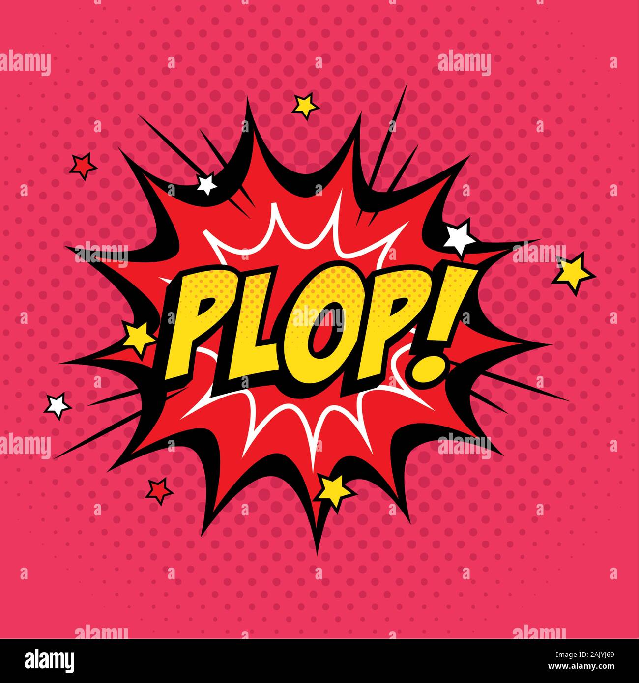 explosion with plop lettering pop art style icon Stock Vector Image ...