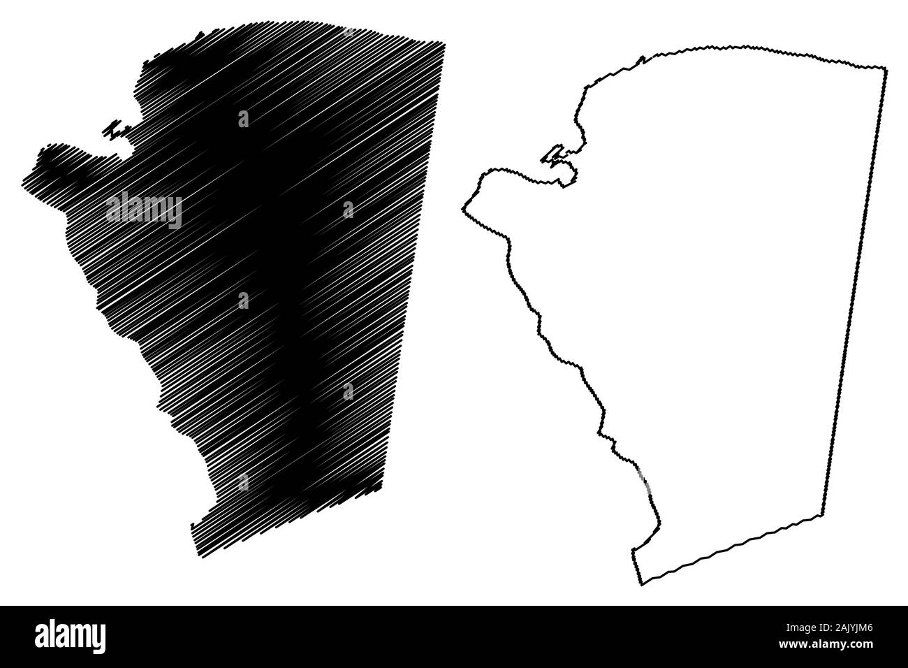 Saint James Parish (Parishes of Jamaica, Cornwall County) map vector ...