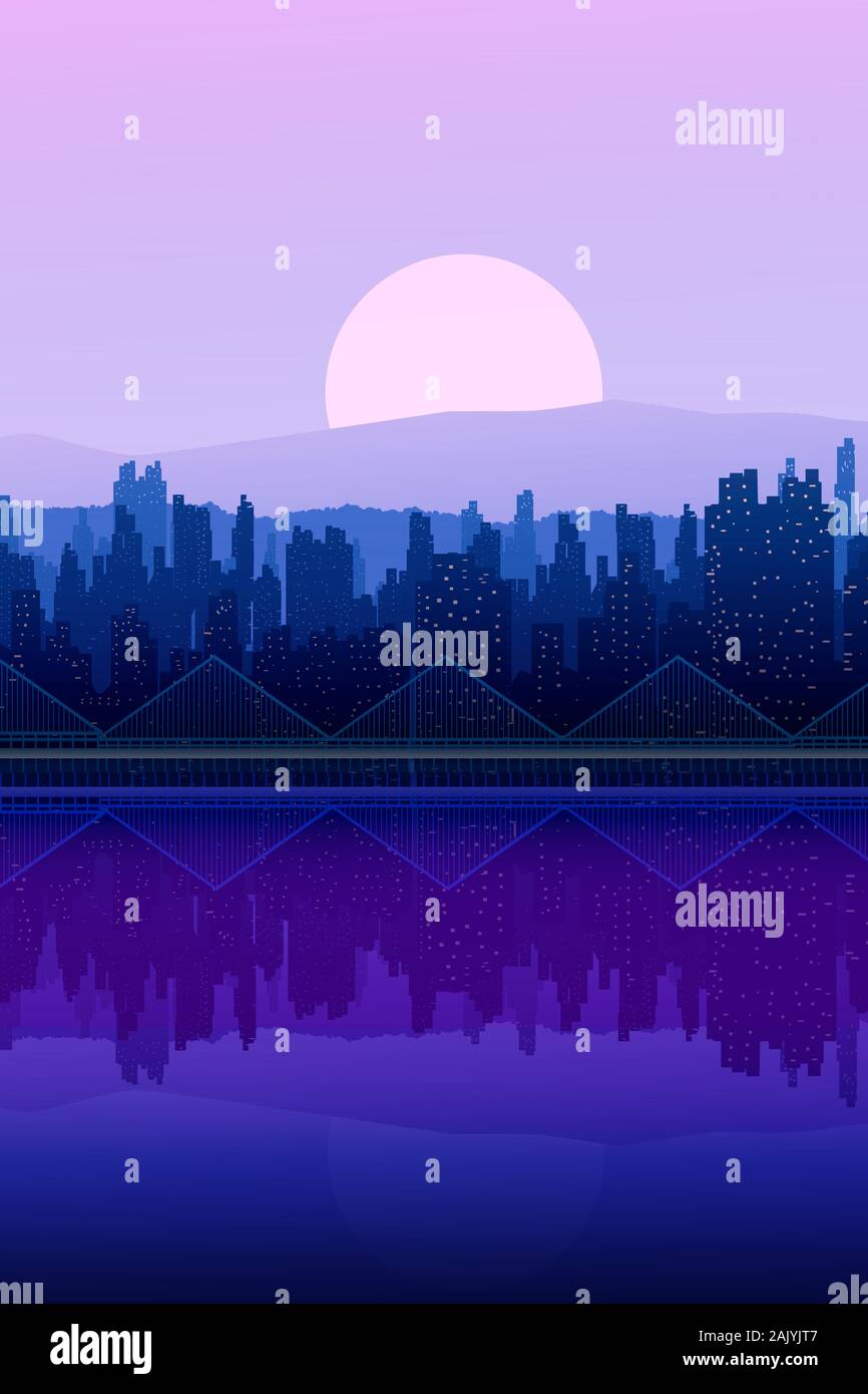 Pixel Art City Wallpaper