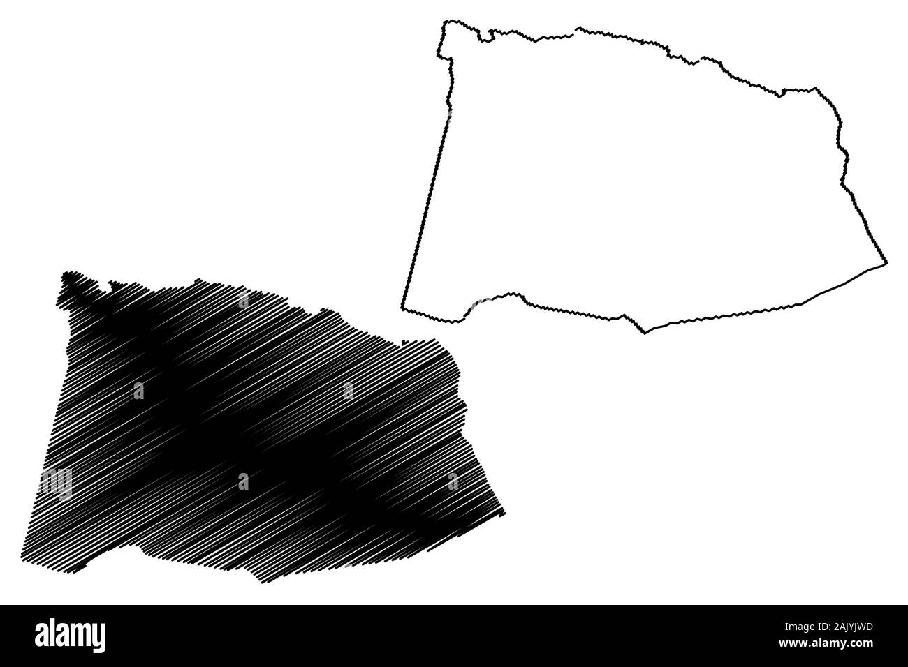 Saint Ann Parish (Parishes of Jamaica, Middlesex County) map vector ...