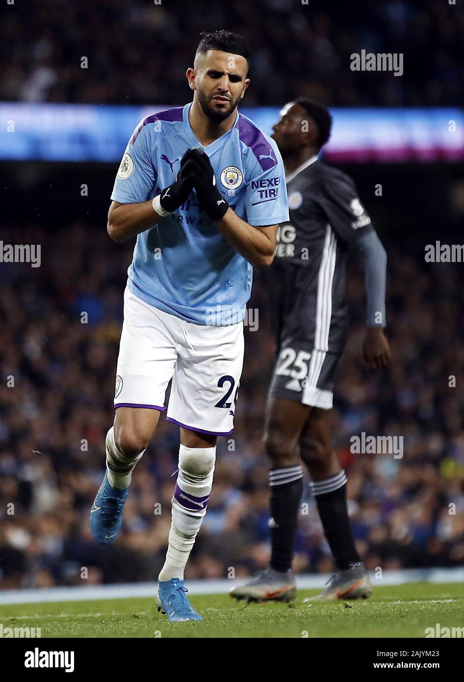 Manchester City's Riyad Mahrez during the Premier League match at the ...