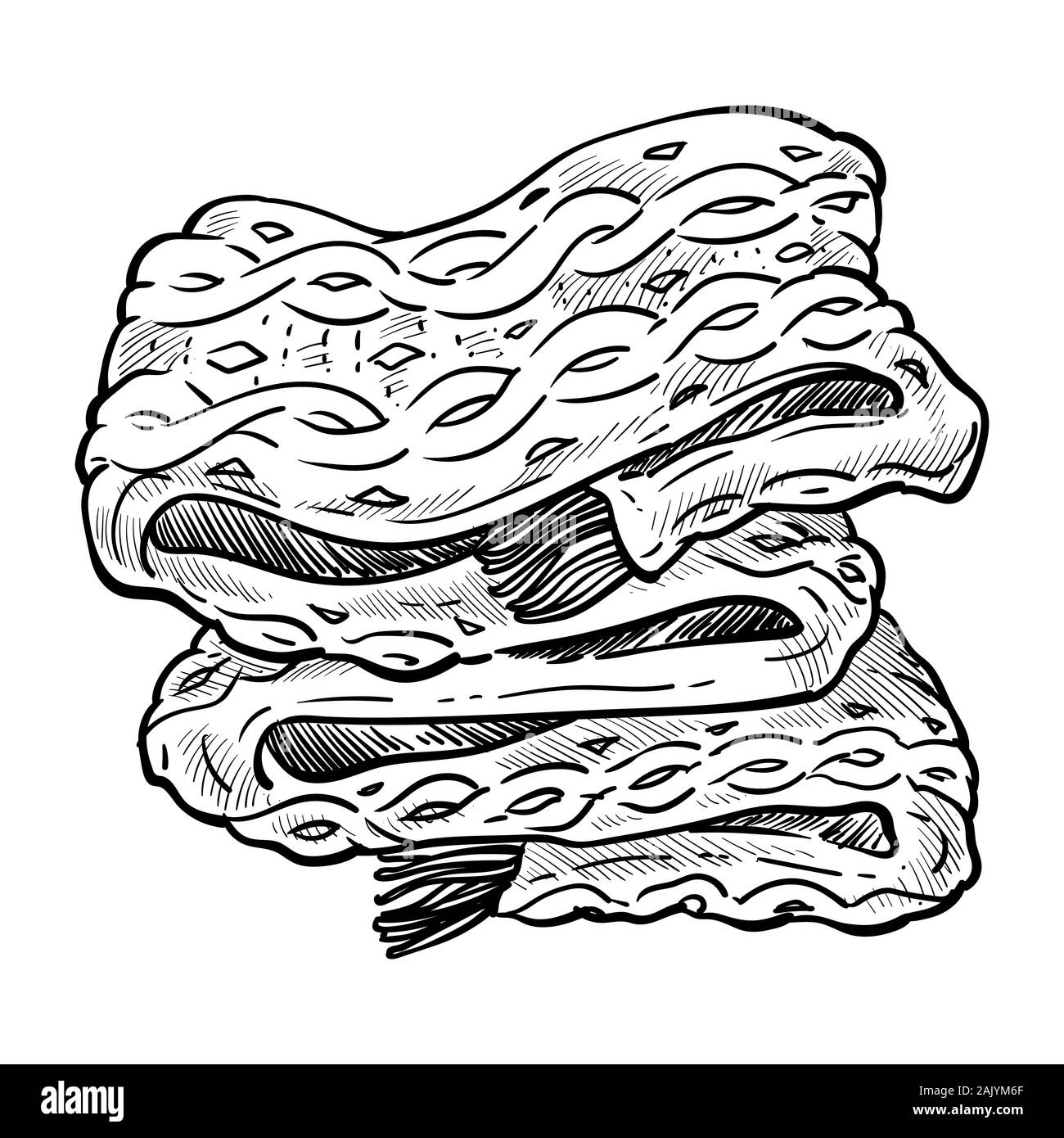 Scarf isolated stripe Stock Vector Images - Alamy