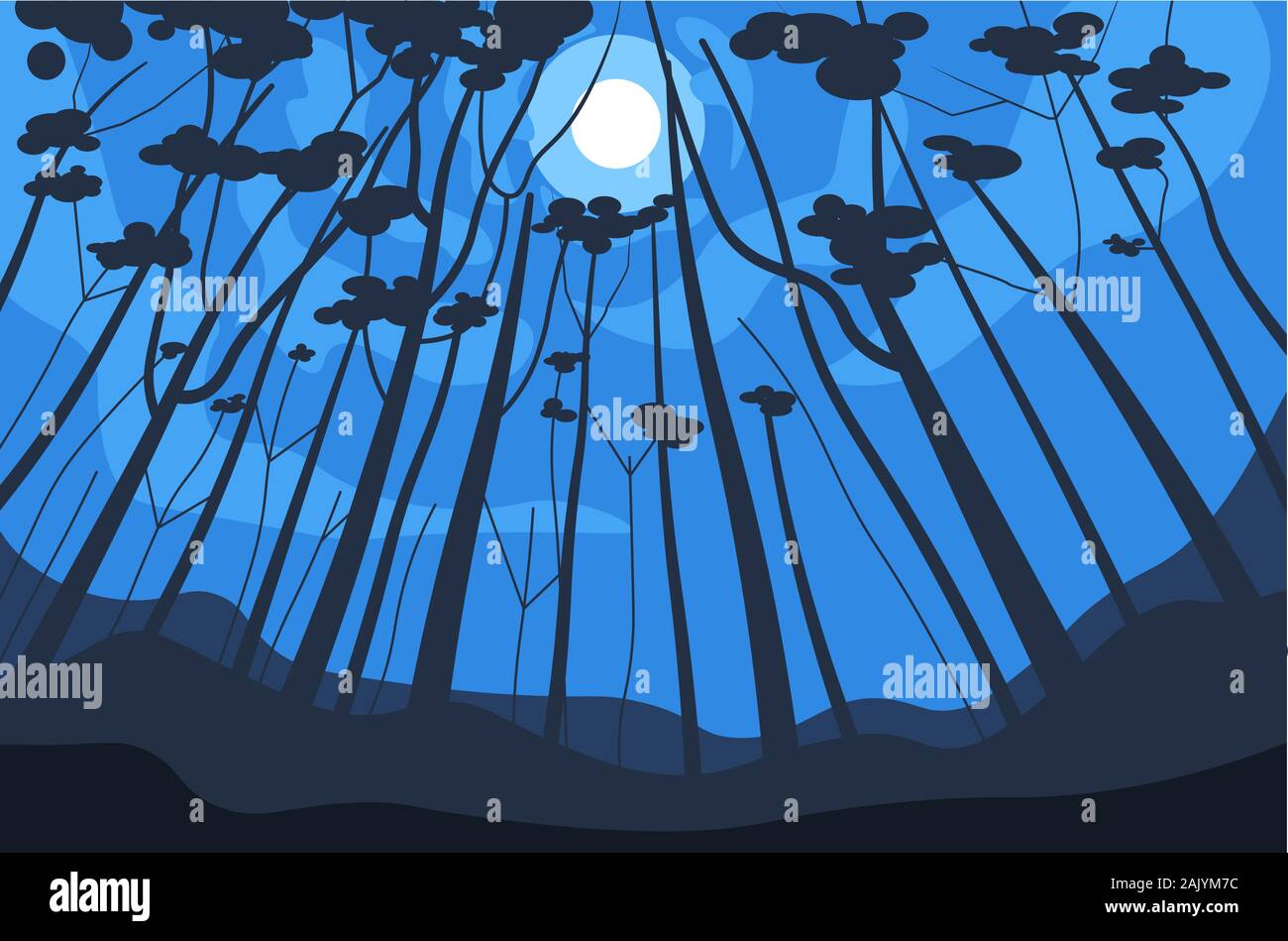 Path trees sky Stock Vector Images - Alamy