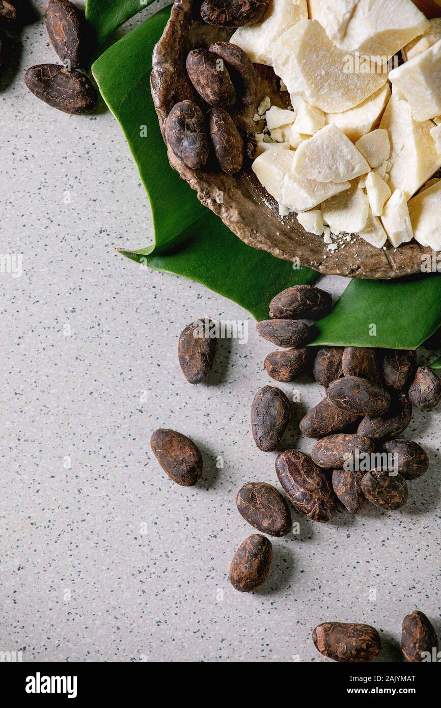 Chopped cocoa butter Stock Photo - Alamy