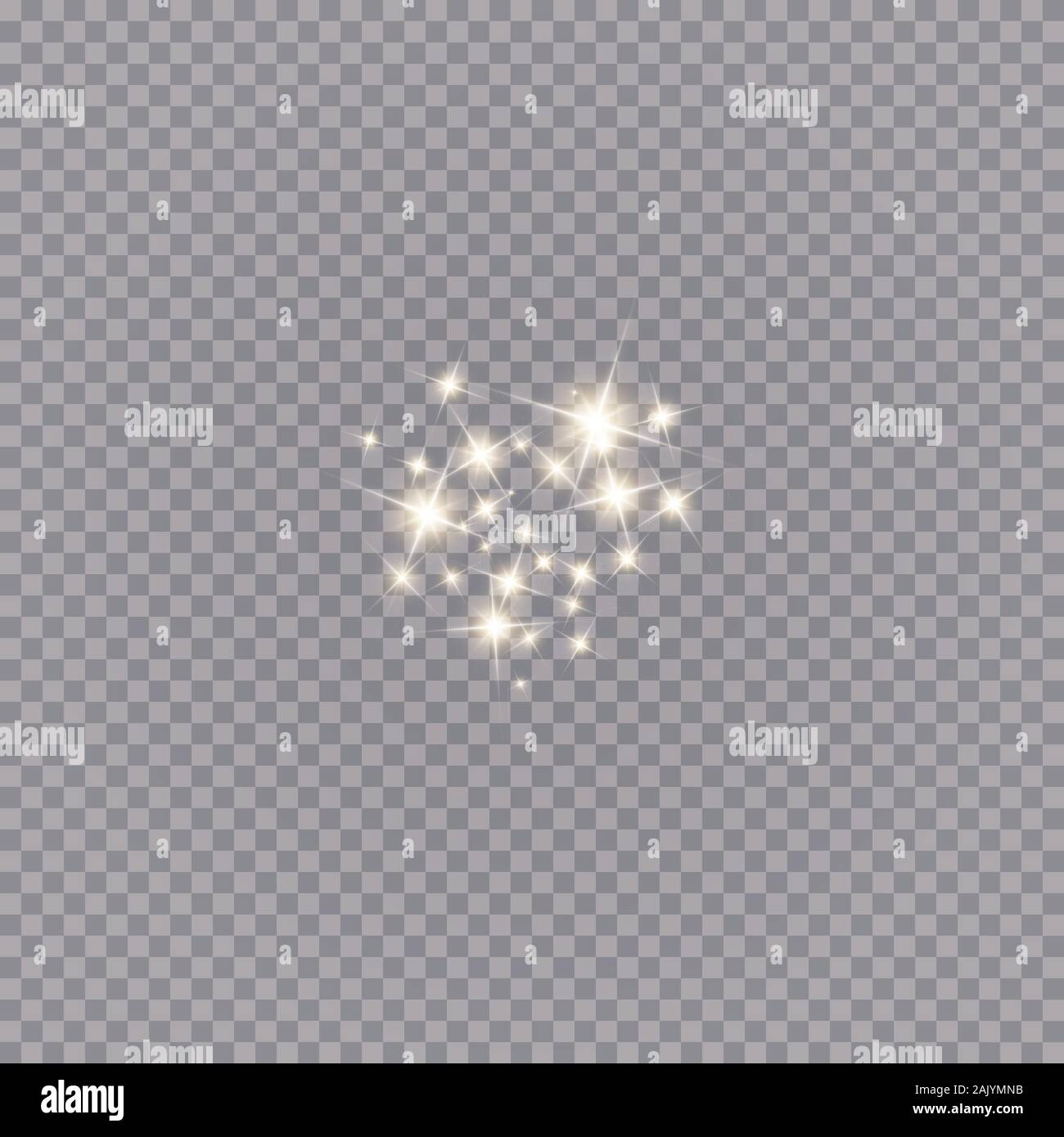 Vector starry cloud with dust. The dust is yellow sparks and golden ...