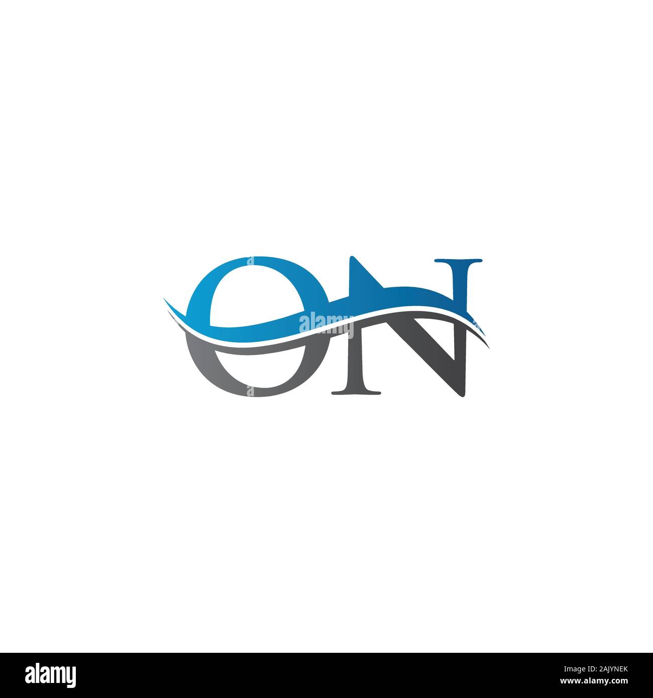 Initial Letter ON Logo Design Vector Template. ON Letter Logo Design ...