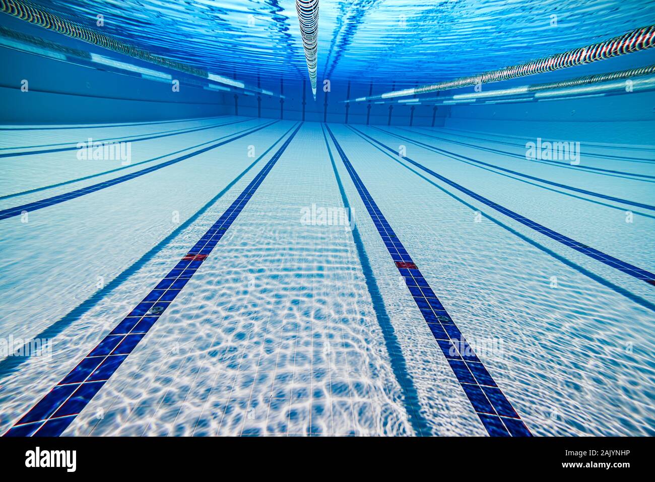Olympic Swimming pool underwater background Stock Photo - Alamy